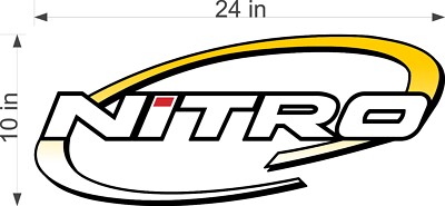 NITRO Boats OVAL Logo / 24" Vinyl Vehicle Watercraft Fishing Graphic ...