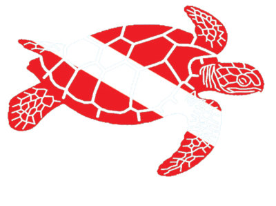 Scuba Diving Bumper Sticker Dive Flag Decal - Swimming Turtle - DS152 ...