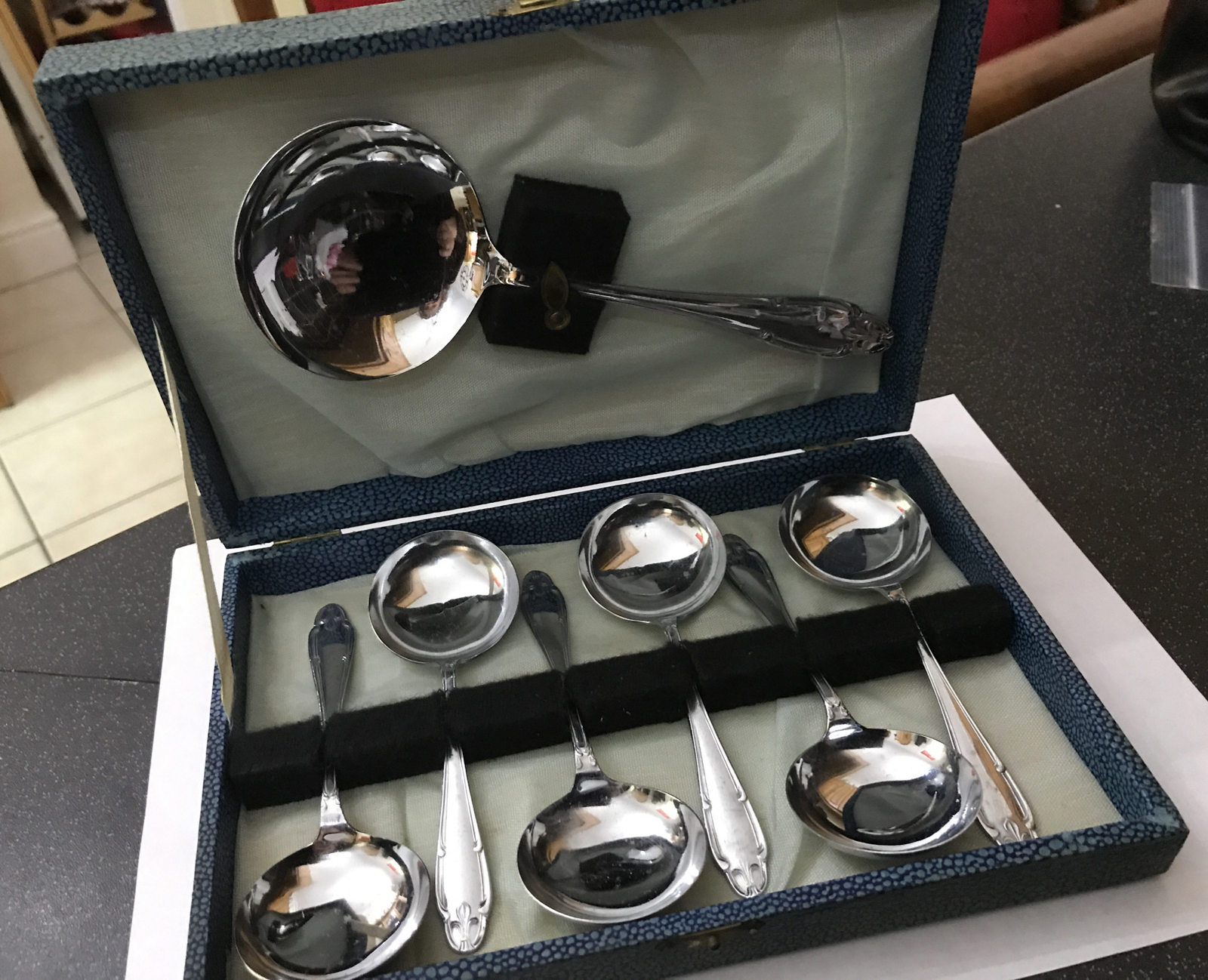 Boxed 6 X Deco Fancy Stainless Chrome Chromium Plate Dessert Fruit ...