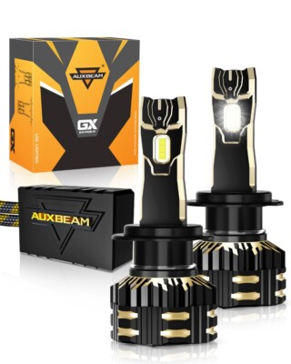 AUXBEAM H7 LED Headlight Bulbs High Low Beam Conversion Kit 25000LM ...
