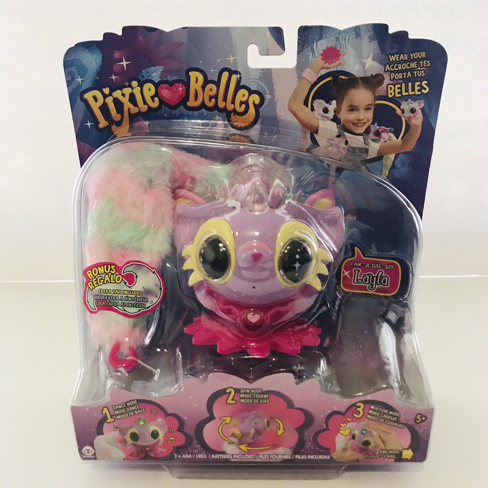 Pixie Belles Layla Purple Interactive Electronic Pet Toy Bonus Tail New ...