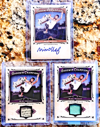 3 UD Goodwin Champions Auto Mimi Knoop Worn Patch Autograph ...
