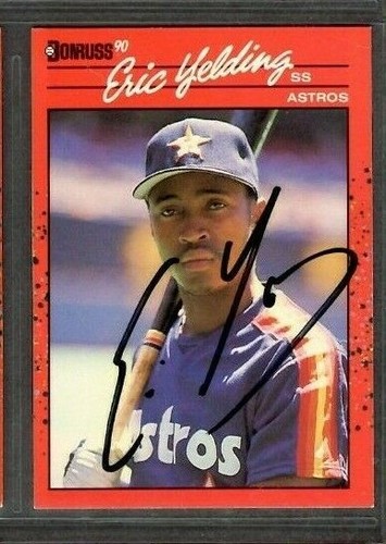 1990 Donruss #123 Eric Yelding Houston Astros Baseball Signed Autograph ...