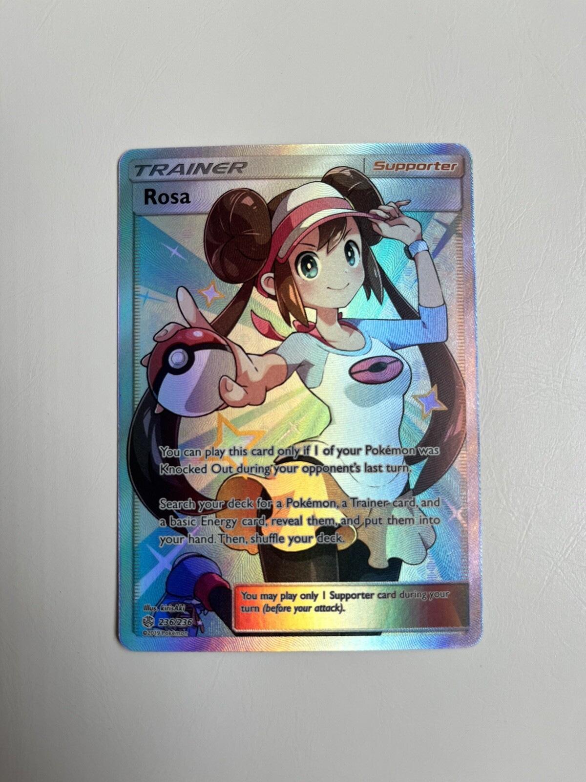 Rosa 236/236 SM Cosmic Eclipse 2019 Full Art Trainer Pokémon Card TCG ...