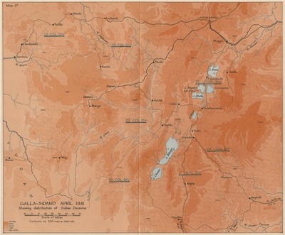 EAST AFRICAN CAMPAIGN 1941. Galla-Sidamo Italian divisions. Ethiopia ...