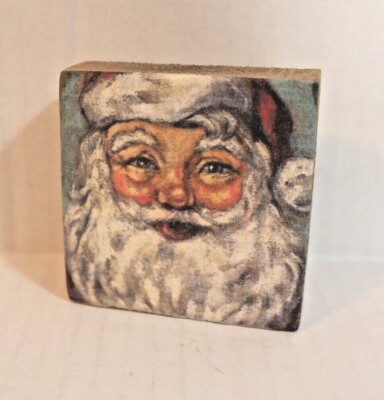 Primitives by Kathy "Santa Claus" Wooden Box Sign Shelf-Sitter Tray ...