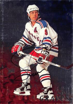 Adam Graves autographed Hockey Card (New York Rangers) 1998 In The Game ...