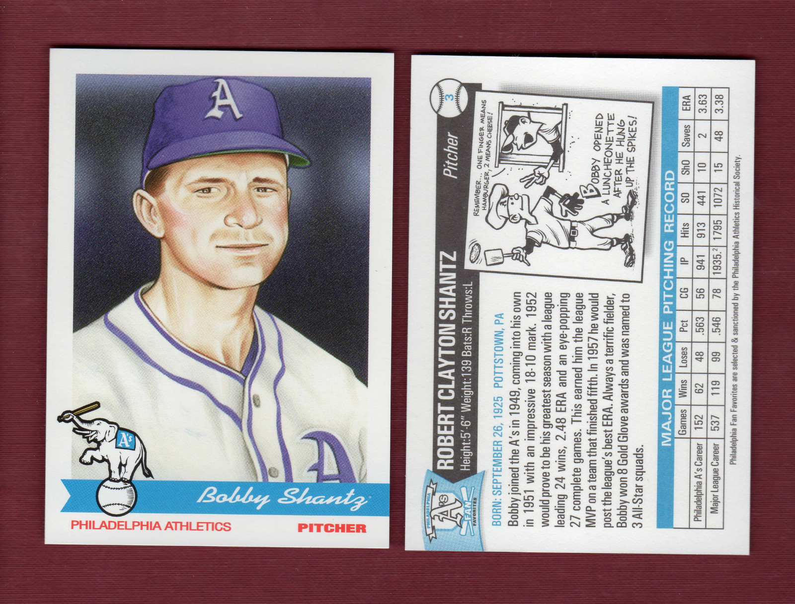 #3 BOBBY SHANTZ, Philadelphia Athletics Historical Society A's | 1998 R ...