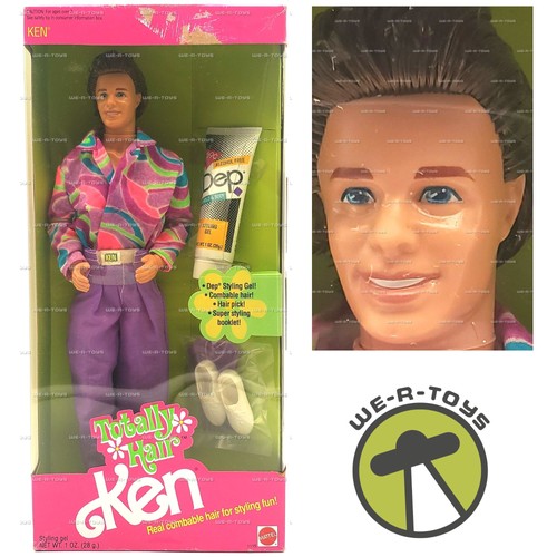 Barbie Totally Hair Ken Doll with Real Combably Hair 1991 Mattel No ...