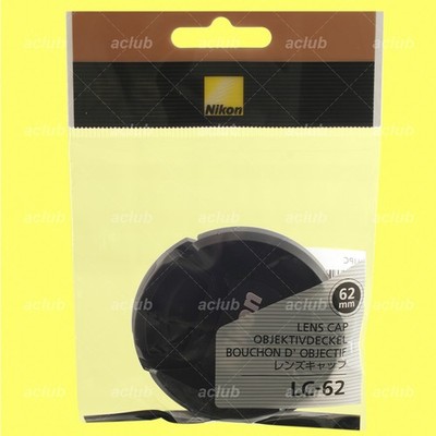 Genuine Nikon LC-62 Front Lens Cap 62mm Snap-On Lens Dust Cover ...