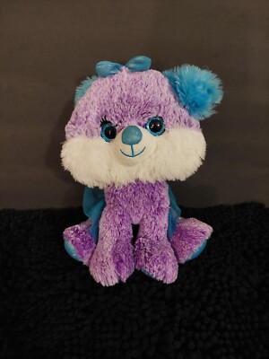 Hugfun 11" Purple Blue Puppy Dog Soft Plush Blue Tulle Skirt Glitter ...