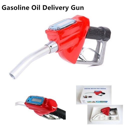 1 inch Fuel Gasoline Oil Delivery Gun Nozzle Dispenser with Digital ...