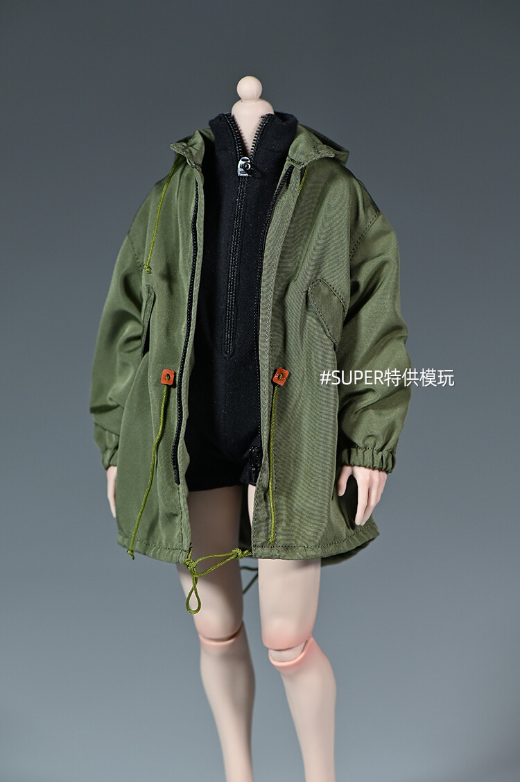 1/6 Scale Windbreaker Coat Model Fit 12" Female PH TBL Action Figure ...