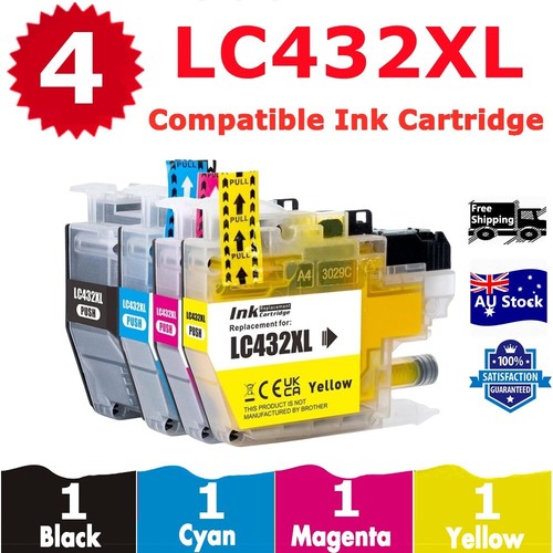 4x Compatible LC-432XL LC432 Ink For Brother MFC J5340 J5740 J6540 ...