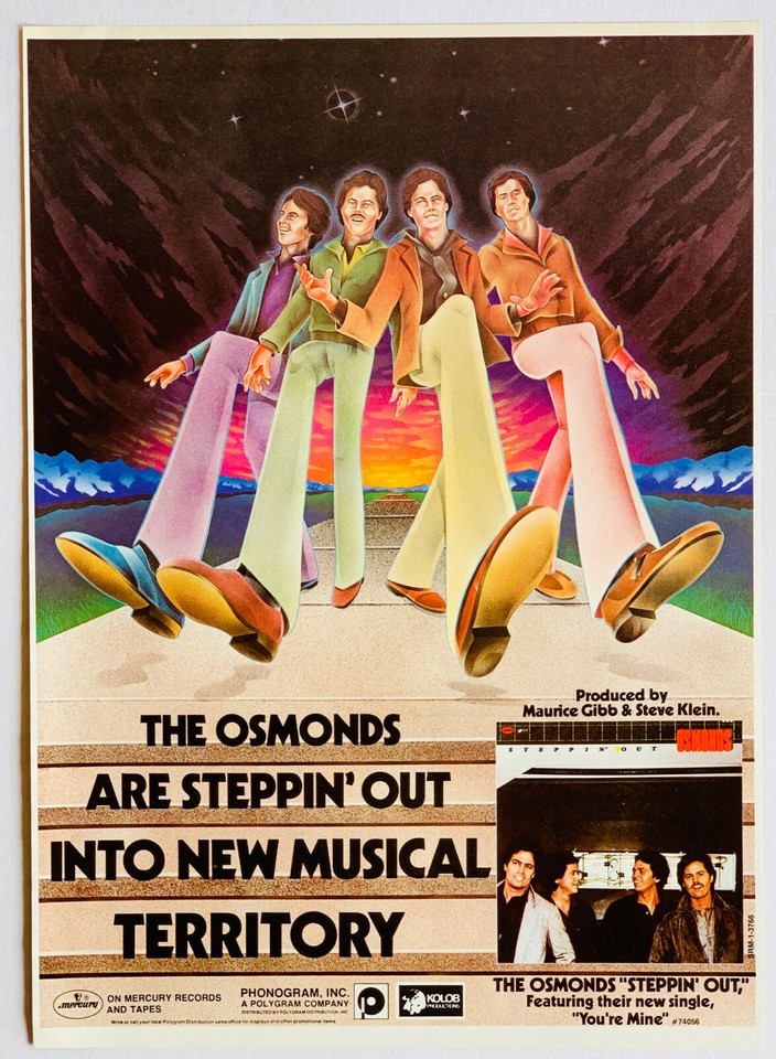 THE OSMONDS 1979 original POSTER ADVERT STEPPIN OUT | eBay