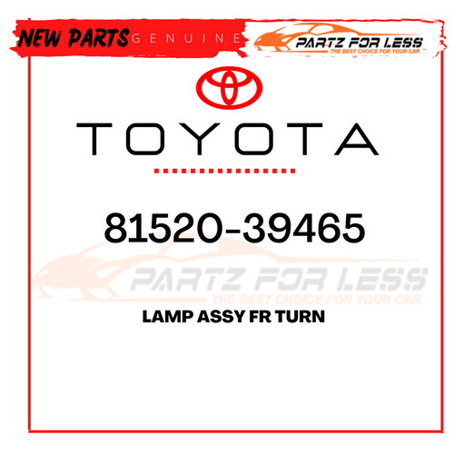 81520-39465 TOYOTA GENUINE LAMP ASSY FR TURN 8152039465 OEM | eBay