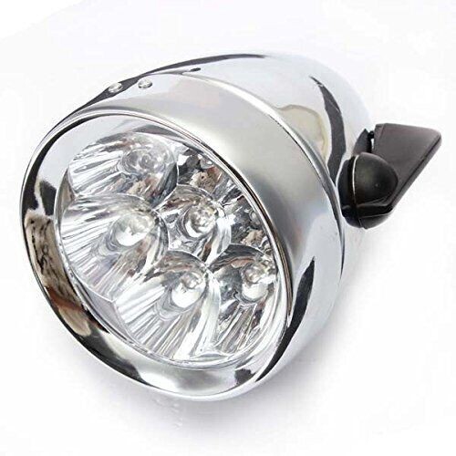Classic Chrome Bicycle Bullet Head Light 7- LED Cruiser Lowrider ...
