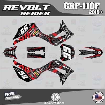 Graphics Kit for HONDA CRF110F CRF110 2019 2020 2021 2022 2023 REVOLT ...