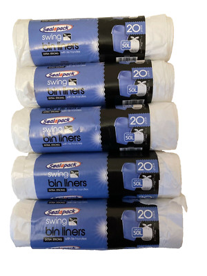 Swing Bin kitchen bin liner's With Tie Handles 5 x 20 pack (100) Ex ...