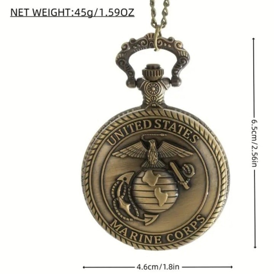 U.S. Marine Corps Pocket Watch United States American Marines Gift ...