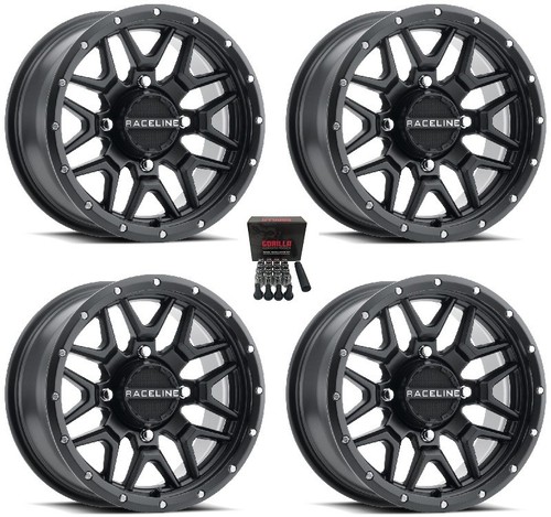 Raceline Krank 15" UTV Wheels/Rims Black Polaris RZR 1000 XP (4) | eBay