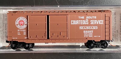 N scale Micro-trains Seaboard courteous service box car 23050 #22297 ...