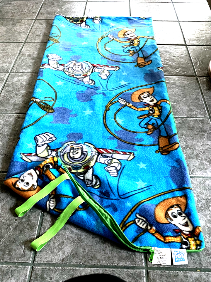 DISNEY PIXAR TOY STORY ROLL UP MAT SLEEP BAG BLANKET ZIPPER HANDLE ...