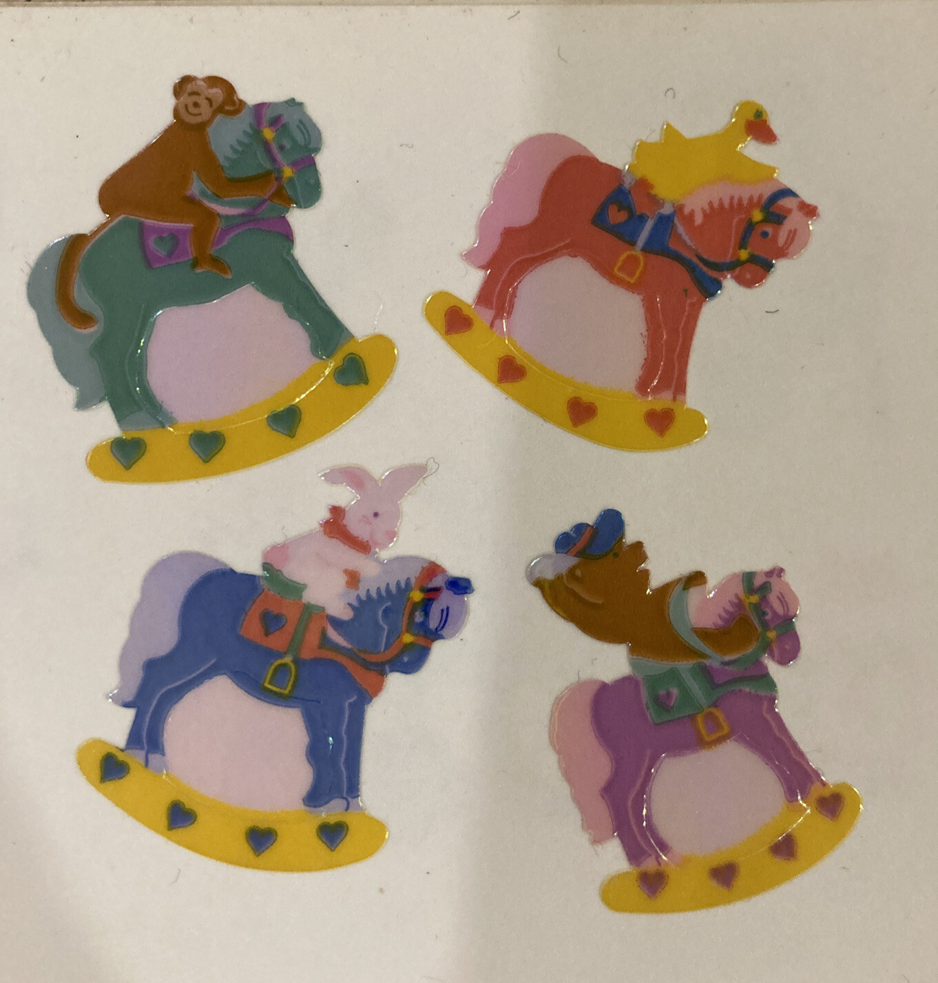 Vintage 1980’s Sandylion Pearly Shiny Rocking Horses Stickers | eBay