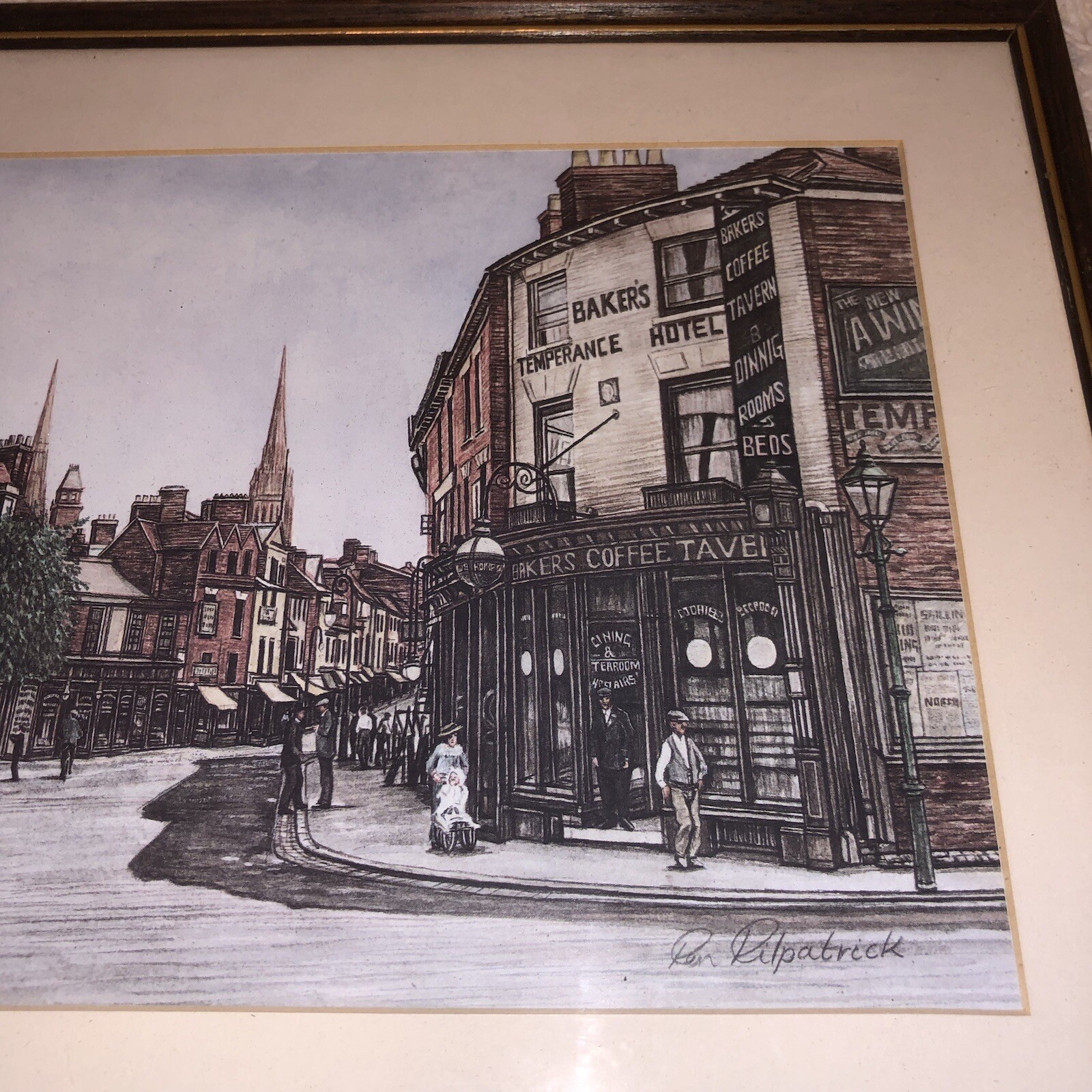 Fleet Street Coventry 1908 Signed Ken Kilpatrick Framed Coloured Print ...