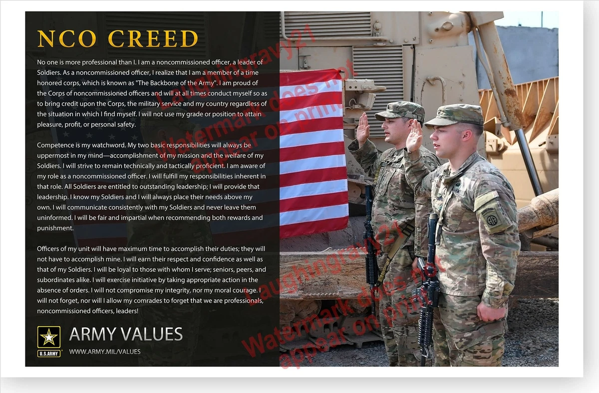 Nco Creed Framed