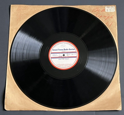 DOROTHY MAYNOR MAINOR MUSIC FOR SUNDAY 16" AFRS RADIO SHOW ...