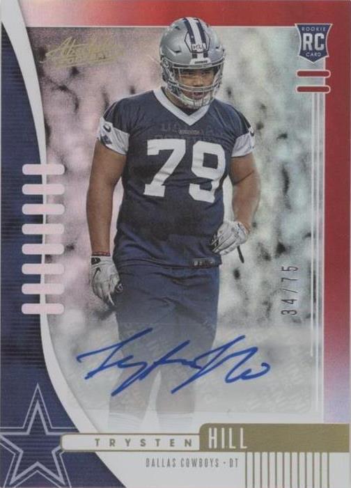 2019 Panini Absolute - Rookie Trysten Hill #173 Spectrum Red Signatures ...