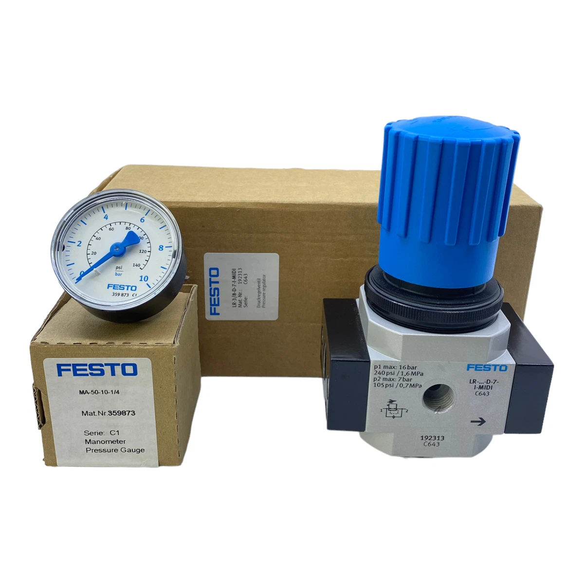 FESTO Pressure Regulator LR-D-MINI MIDI MAXI 1/8 1/4 3/8, 59% OFF