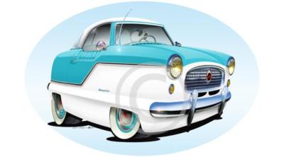 1957 AMC Metropolitan Cartoon Mens T-Shirt #6691 automotive car art | eBay