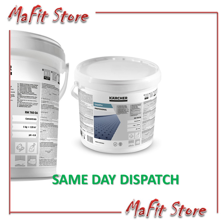 KARCHER RM760 POWDER 10Kg PUZZI CARPET CLEANING CHEMICAL 100 200 8/1 10 ...