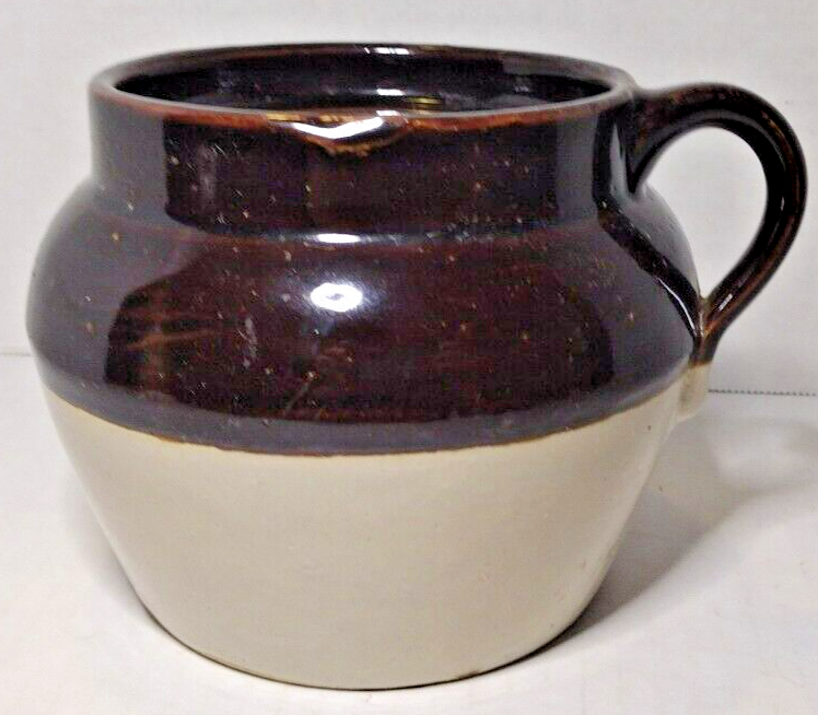 VTG York P 1 Glossy Brown Beige Two Tone Brown Tan Ceramic One Handle ...
