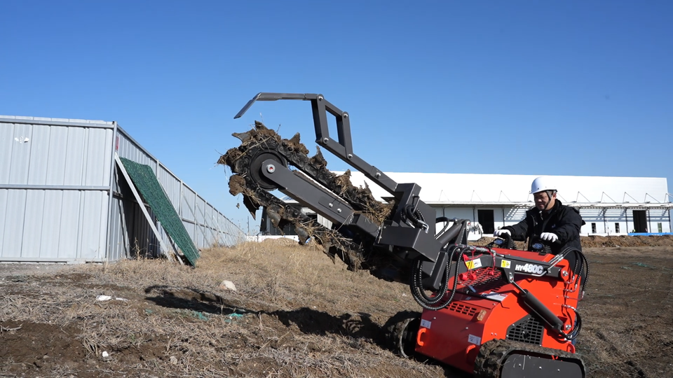 Free Shipping New Mini Skid Steer Loader Trencher Attachment Loader ...