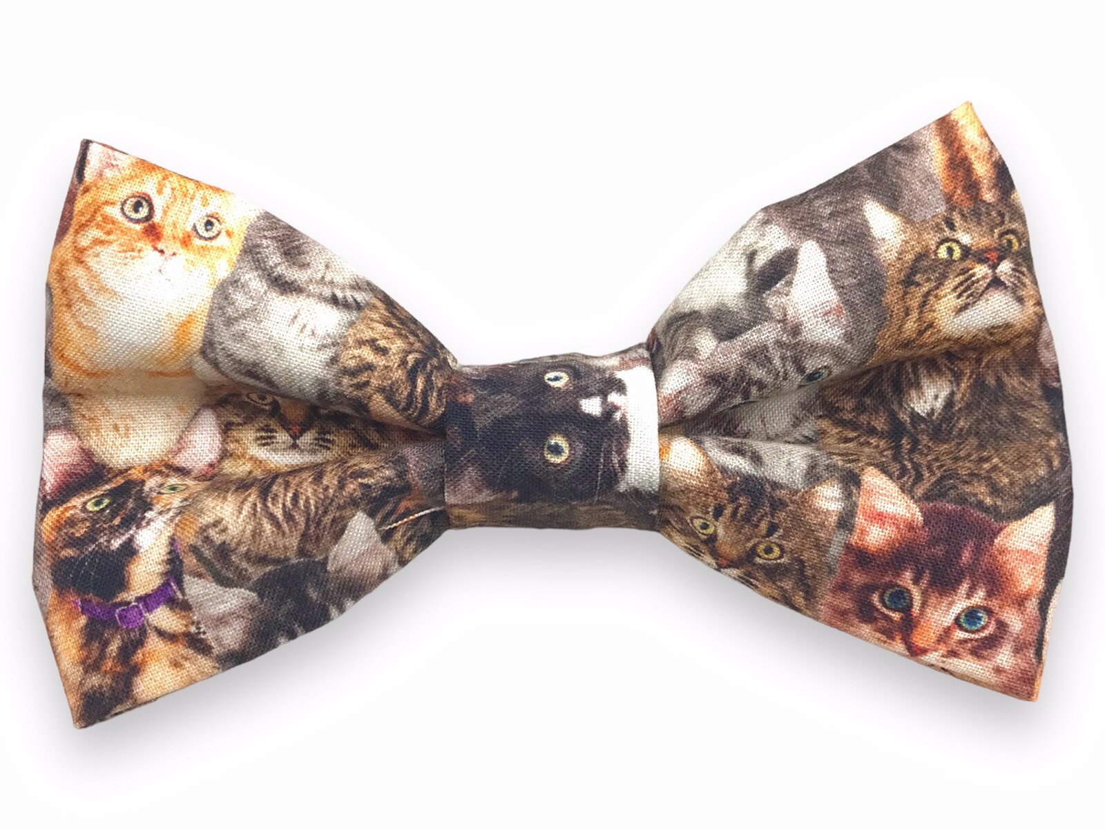 NEW FABRIC BOW TIE W/Adjustable Strap* CAT KITTIES * Handmade USA* FREE ...