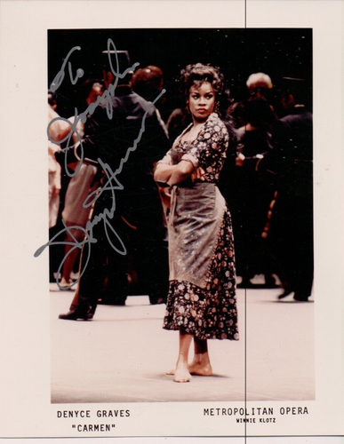 Autographed 4x5 Photo Denyce Graves American mezzo-soprano opera singer ...