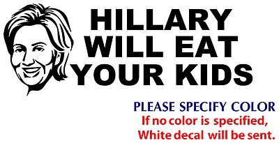 HILLARY CLINTON #6 Funny Vinyl Decal Sticker Car Window bumper Laptop ...