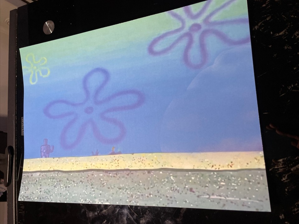 Spongebob Animation Cel Back ground Nickelodeon Cartoon Art Cels ...