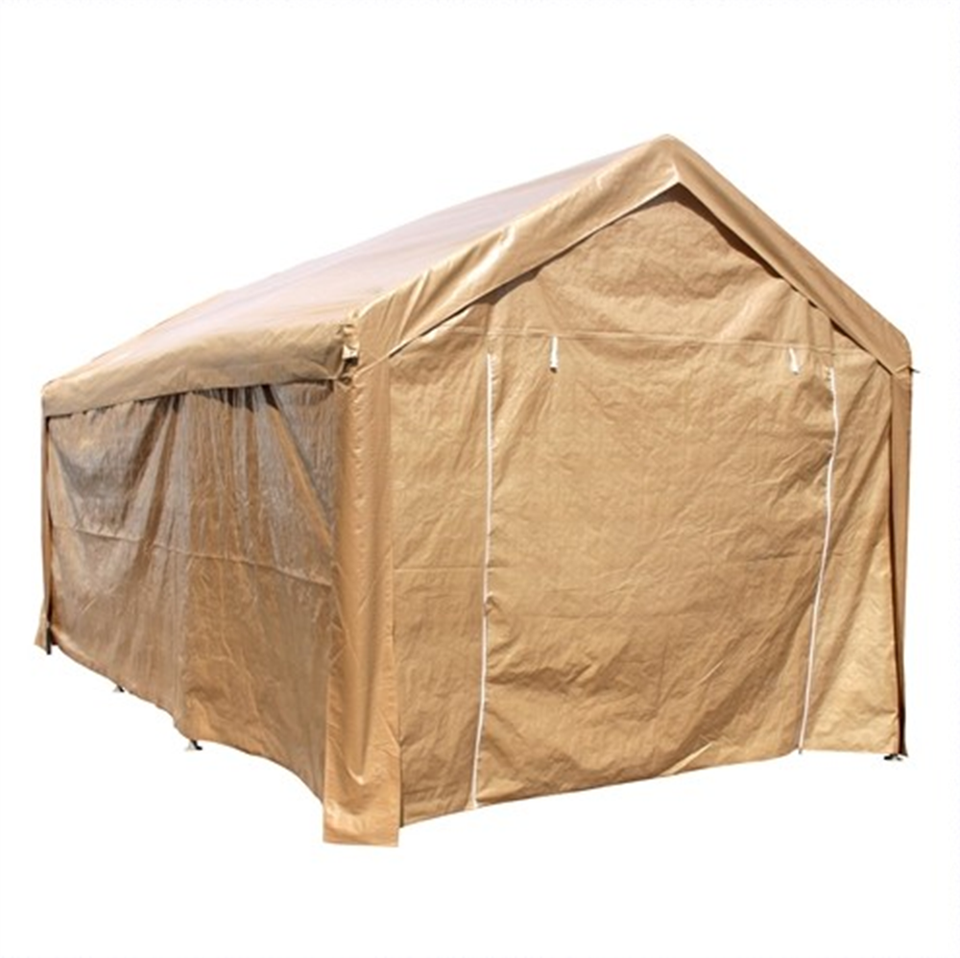 10x20 canopy tarp set (5)pc Beige paneling and top set Valanced tarp ...