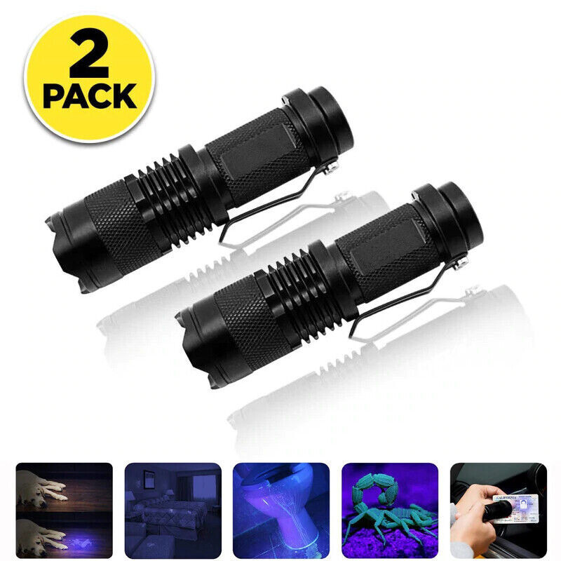 365nm LED High Powered UV Lamp Black Light Ultra Violet Flashlight ...