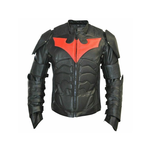 Batman Armored Motorcycle Racing Jacket Black Cosplay Real Leather ...