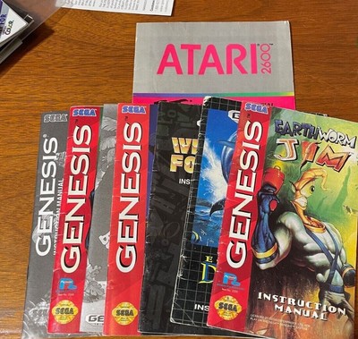 Sega Genesis & Atari Video Game Manuals Only $1.98-9.98 You Choose Fast ...