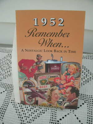 1952 REMEMBER WHEN--Retro Greeeting Card--Nostalgic look Back | eBay