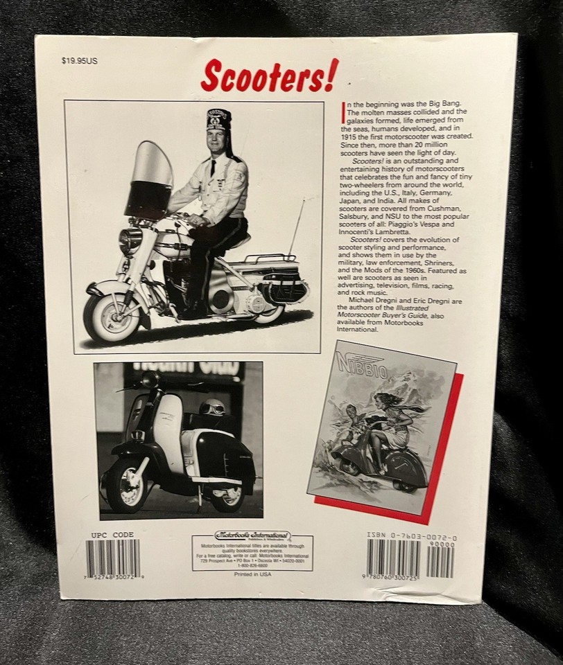 Scooters! Book by Mike and Eric Dregni - 1995, Vespa, Lambretta, and ...