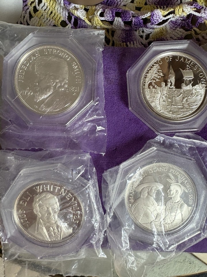 Franklin Mint Lot Of Six, . 925 Silver Coin Rounds - Nice Detail | eBay