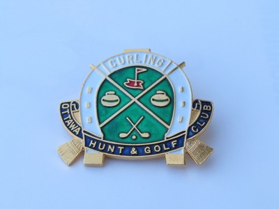 Vintage Curling Club PIn - Ottawa Golf, Curling and Hunt Club - Stamped ...