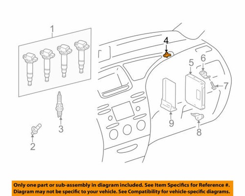 89615-52030 Toyota Sensor, knock control 8961552030, New Genuine OEM ...